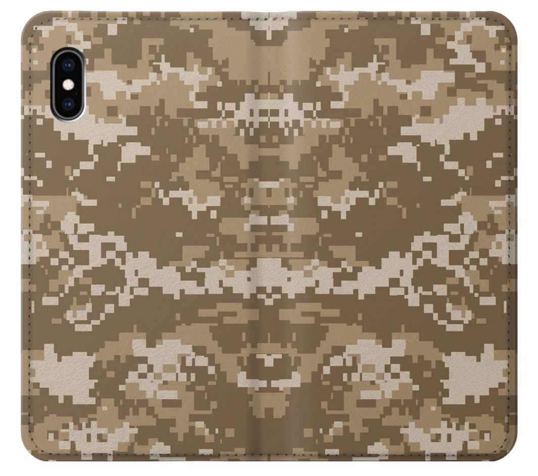 Army Desert Tan Coyote Camo Hard & Leather Flip Case iPhone 11 | Etsy