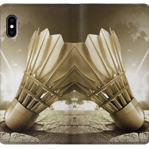 Badminton Sport Hard & Leather Flip Case Huawei Motorola Moto G Stylus ...