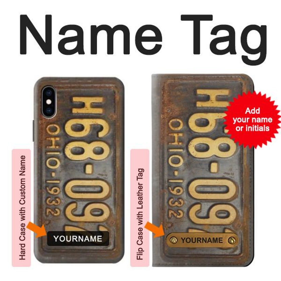 Vintage Car License Plate Hard & Leather Flip Case Iphone 13 | Etsy