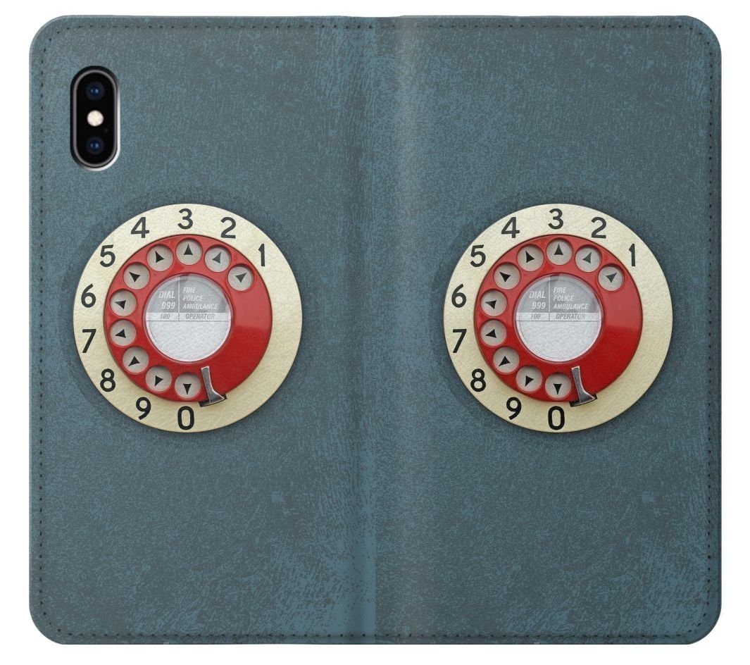 Rotary Dial Telephone Hard & Leather Flip Case Huawei LG - Etsy