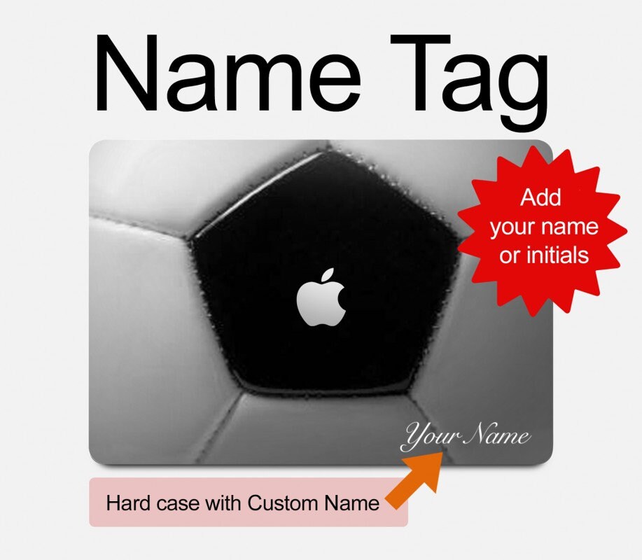 Football Soccer Ball Hard Case for MacBook Pro 13, MacBook Air 13 Case ...