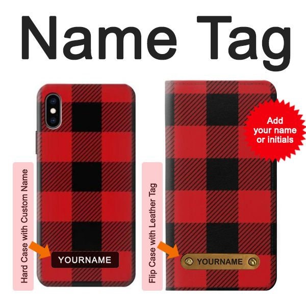 Red Buffalo Check Pattern Hard & Leather Flip Case Huawei LG - Etsy