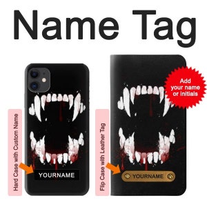 Vampire Teeth Bloodstain Hard & Leather Flip Case Huawei Motorola Moto ...