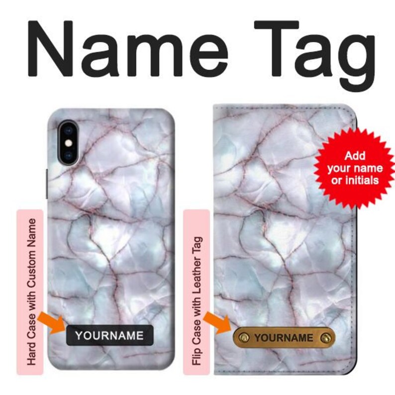 Dark Blue Marble Texture Graphic Hard & Leather Flip Case - Etsy