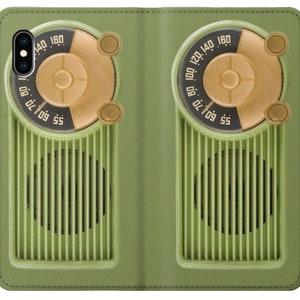 Vintage Bakelite Radio Green Hard & Leather Flip Case Iphone - Etsy
