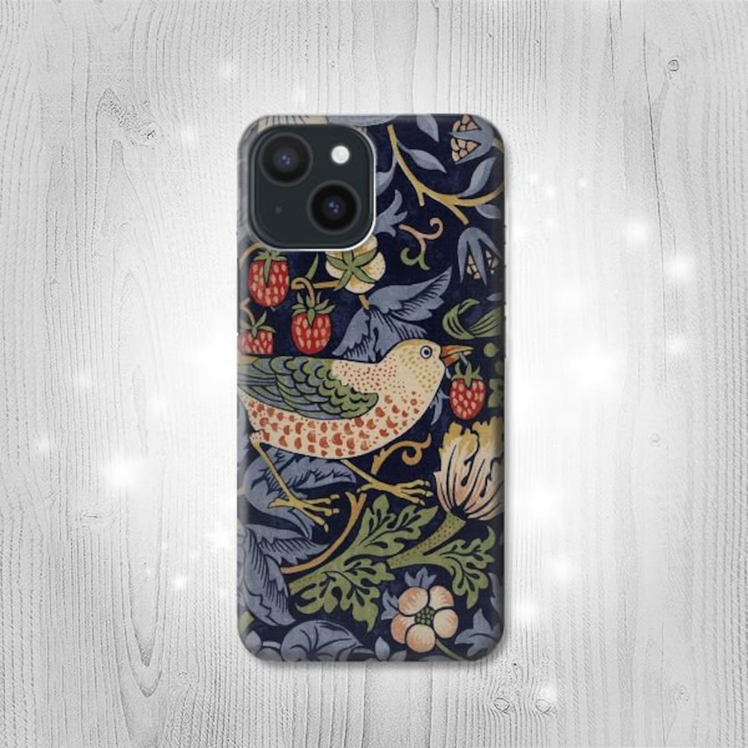William Morris Strawberry Thief Hard & Leather Flip Case iPhone 17 Pro ...