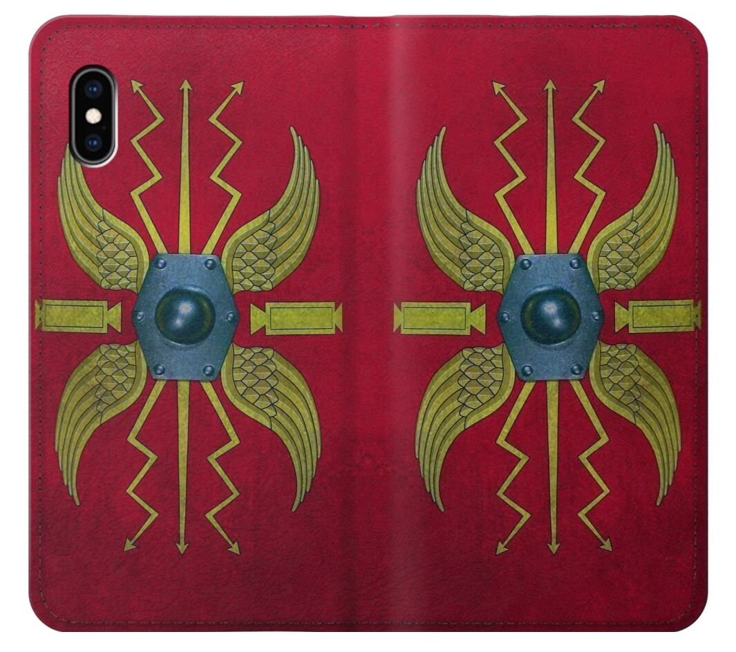 Roman Shield Scutum Hard & Leather Flip Case Iphone 14 Pro Max - Etsy