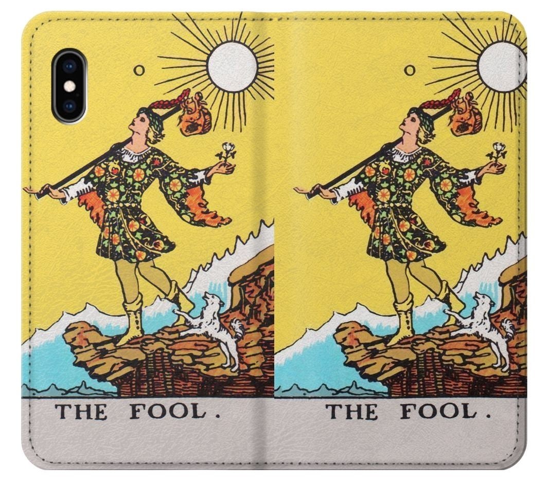 Tarot Card the Fool Hard & Leather Flip Case Iphone 13 Pro Max | Etsy