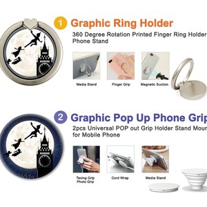 Peter Pan Fly Fullmoon Night Hard & Leather Flip Case Huawei Motorola ...