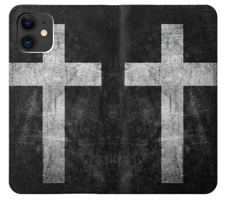 Christian Cross Hard & Leather Flip Case iPhone 11 12 Pro Max | Etsy