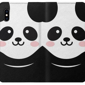 Cute Panda Cartoon Hard & Leather Flip Case Huawei Motorola Moto G ...