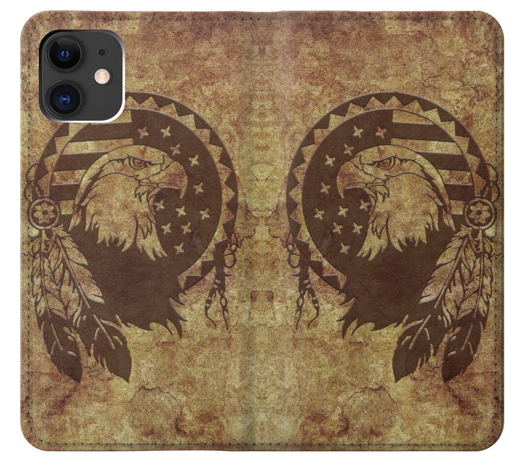 Native American Hard & Leather Flip Case iPhone 11 12 Pro Max | Etsy