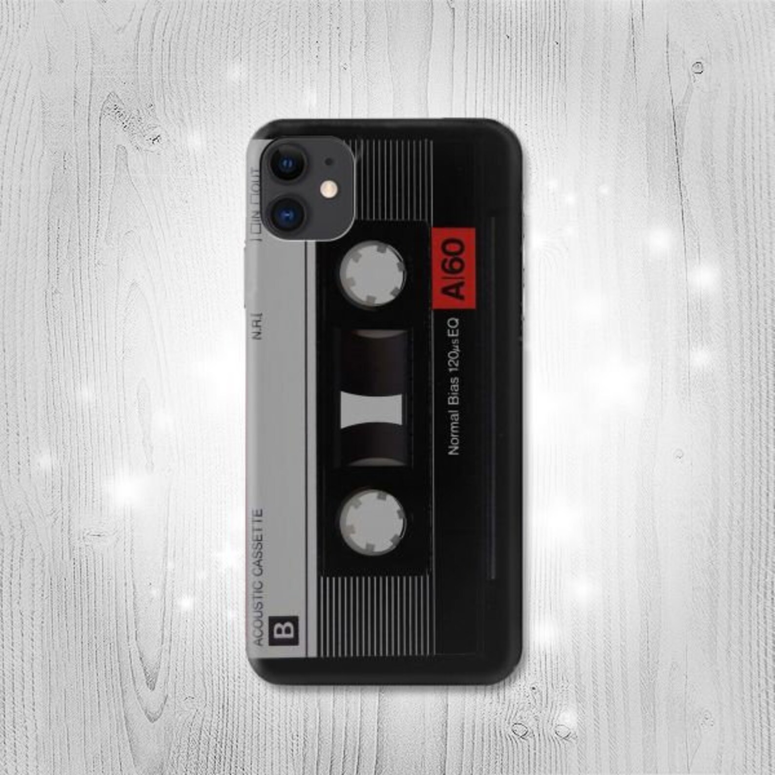 Vintage Cassette Tape Hard & Leather Flip Case iPhone 11 12 | Etsy