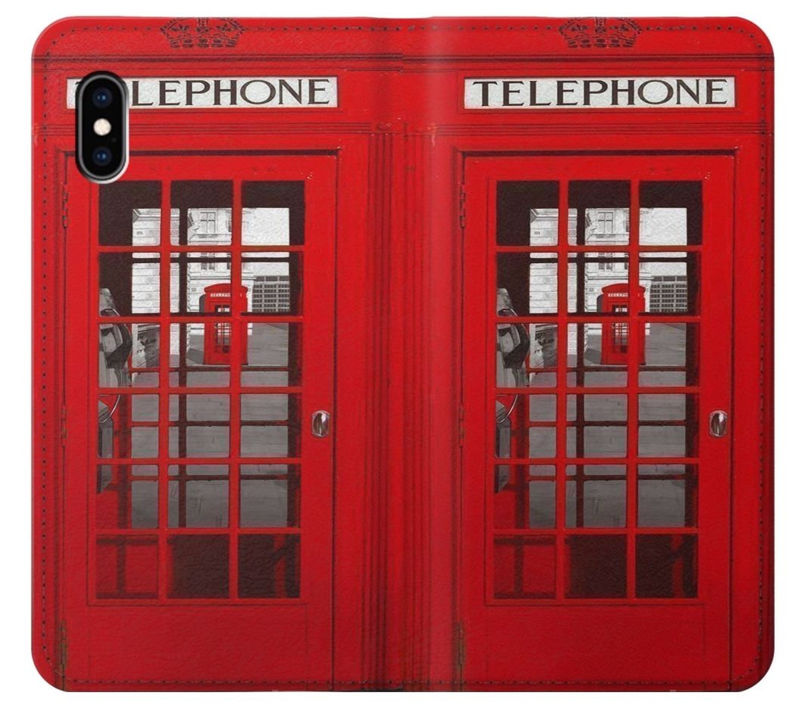 Classic British Telephone Box Hard & Leather Flip Case Iphone - Etsy