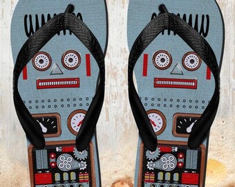 Robot Slippers - Etsy