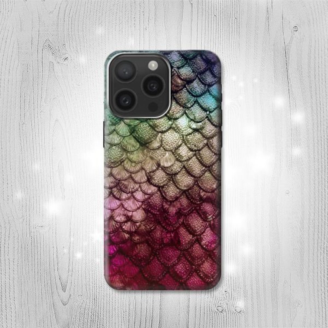 Mermaid Fish Scale Hard & Leather Flip Case iPhone 17 Pro Max Air ...