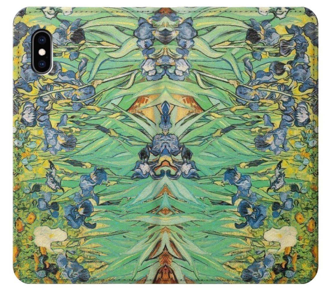 Irises Van Gogh Hard & Leather Flip Case Iphone 14 Pro Max - Etsy