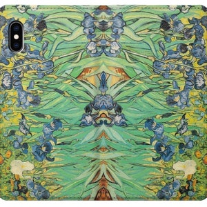 Irises Van Gogh Hard & Leather Flip Case Iphone 14 Pro Max - Etsy