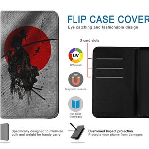 Japan Flag Samurai Hard & Leather Flip Case iPhone 17 Pro Max Air ...