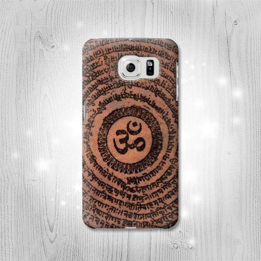 Om Symbol Tattoo Hard & Leather Flip Case Huawei Motorola Moto G Stylus ...