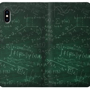 Math Formula Greenboard Hard & Leather Flip Case iPhone 11 12 | Etsy
