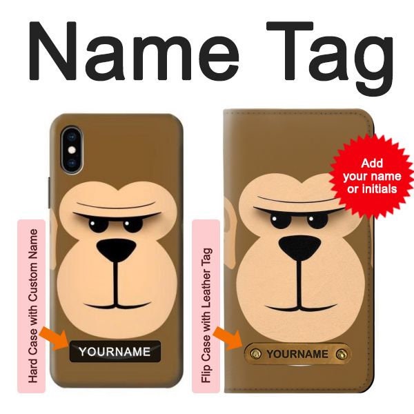 Cute Grumpy Monkey Cartoon Hard & Leather Flip Case Huawei Motorola ...