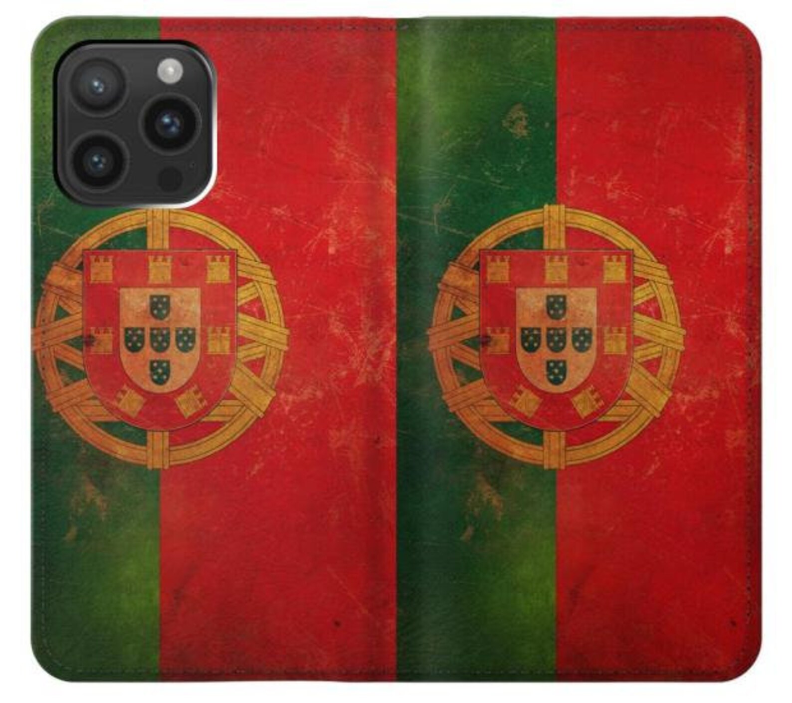 Portugal Football Euro Flag Hard & Leather Flip Case iPhone 17 Pro Max ...