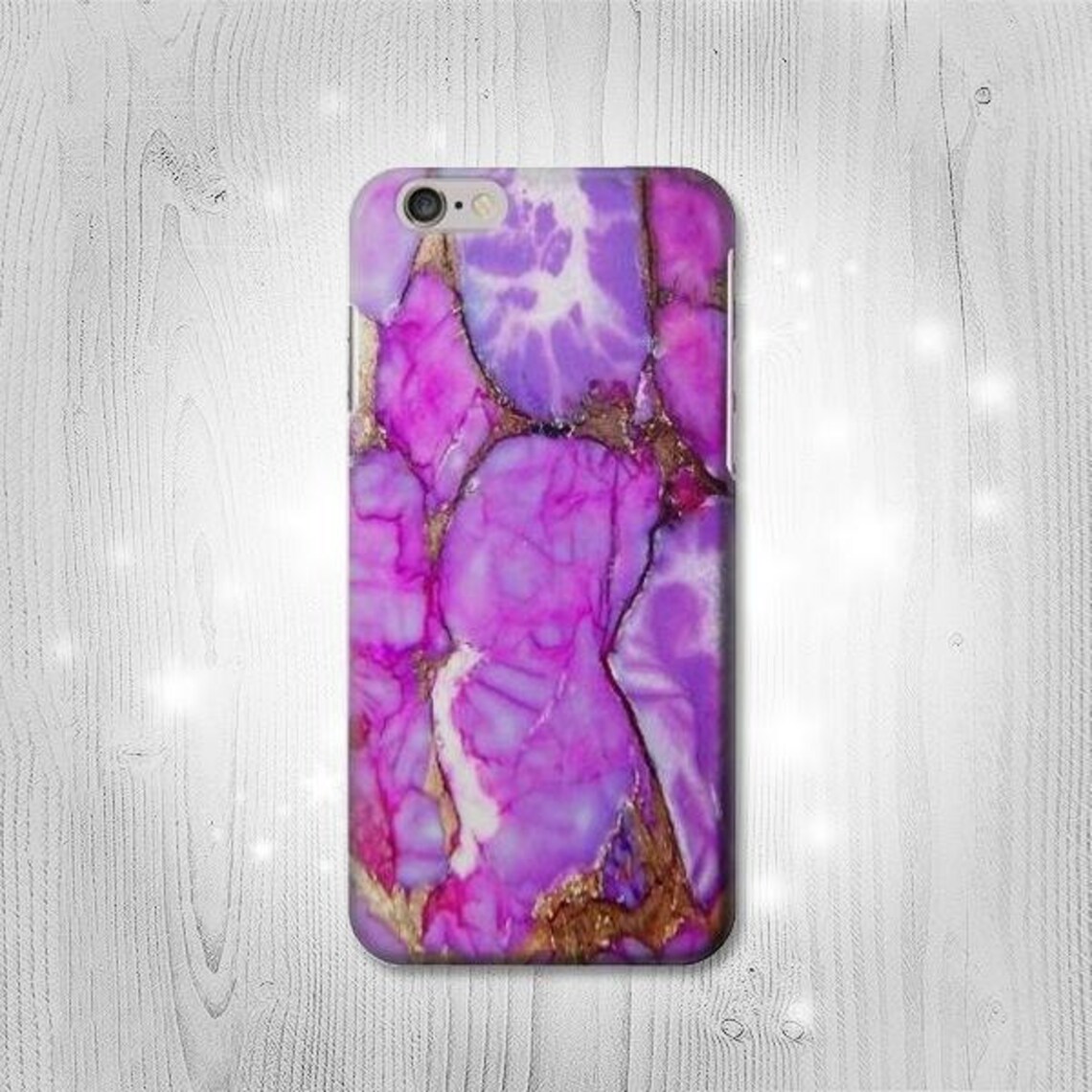 Purple Turquoise Stone Hard & Leather Flip Case Iphone 14 Pro - Etsy
