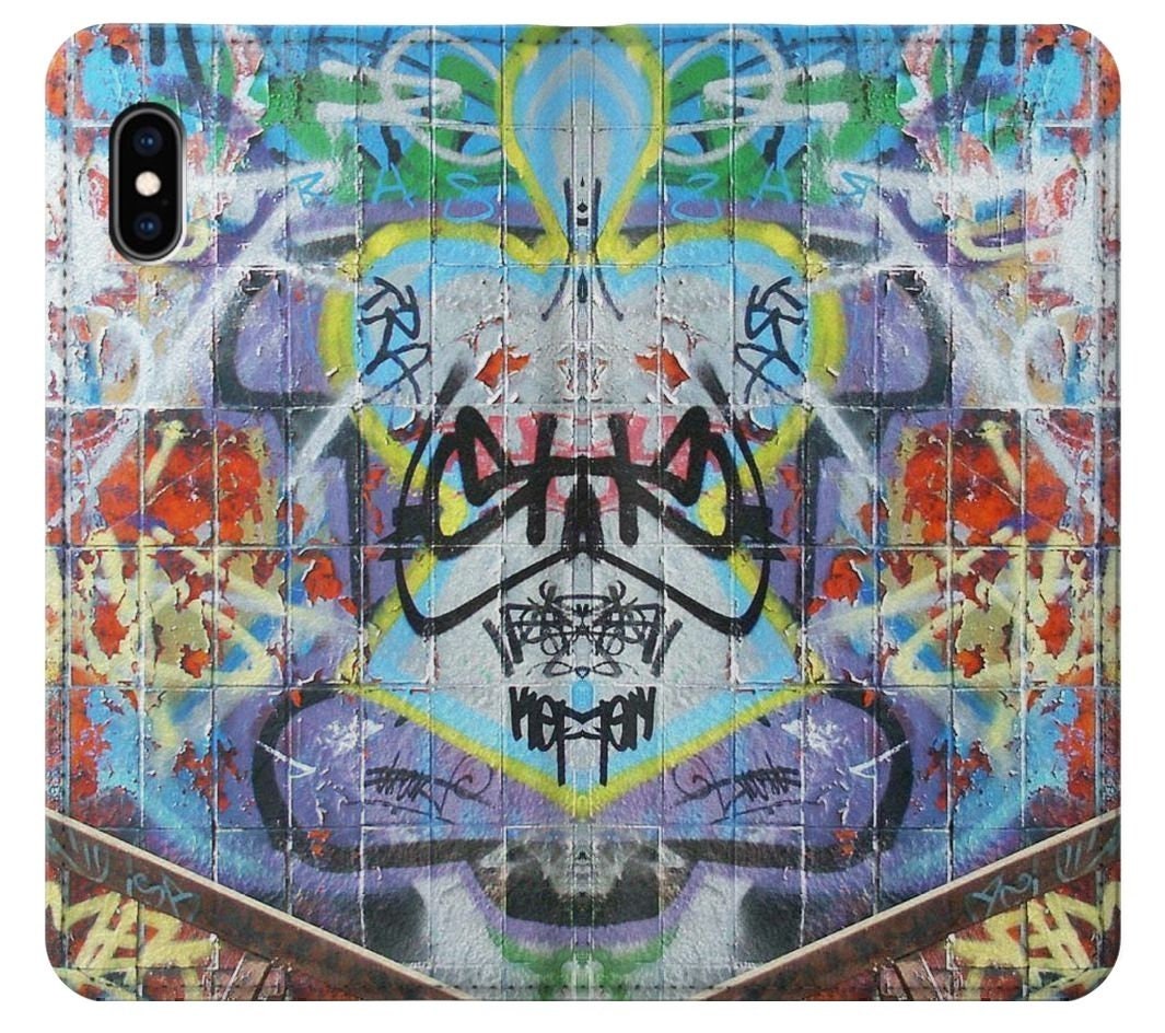 Wall Graffiti Art Hard & Leather Flip Case Iphone 14 Pro Max - Etsy