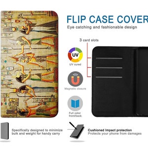 Egypt Wall Art Hard & Leather Flip Case iPhone 17 Pro Max Air Samsung ...