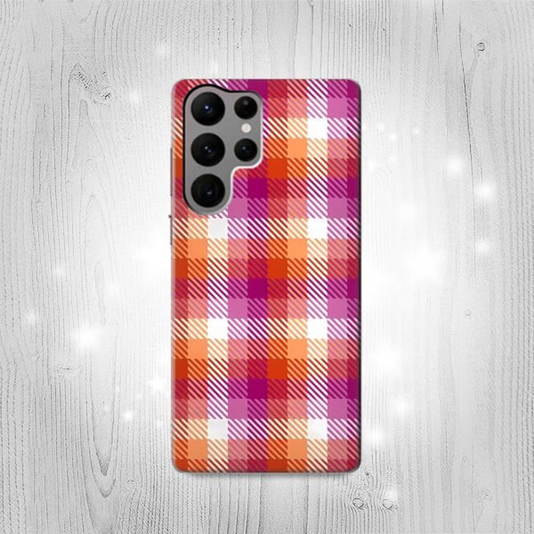 LGBT Lesbian Pride Flag Plaid Hard & Leather Flip Case Huawei Motorola ...