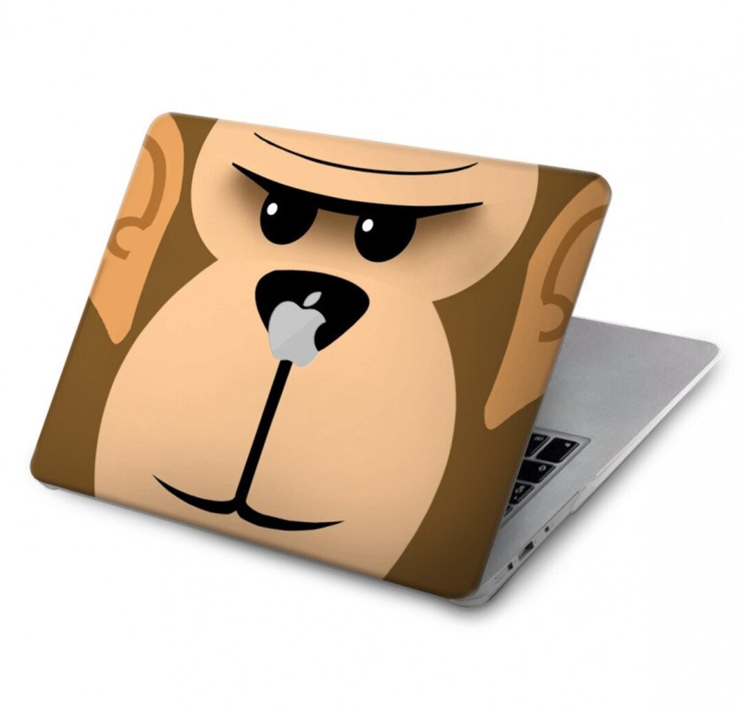 Cute Grumpy Monkey Cartoon Hard Case for MacBook Pro 13, MacBook Air 13 ...