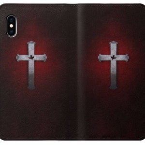 Christian Cross Hard & Leather Flip Case Iphone 14 Pro Max - Etsy