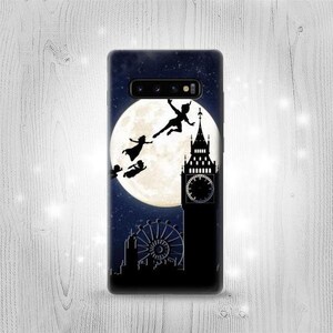 Peter Pan Fly Fullmoon Night Hard & Leather Flip Case Huawei Motorola ...