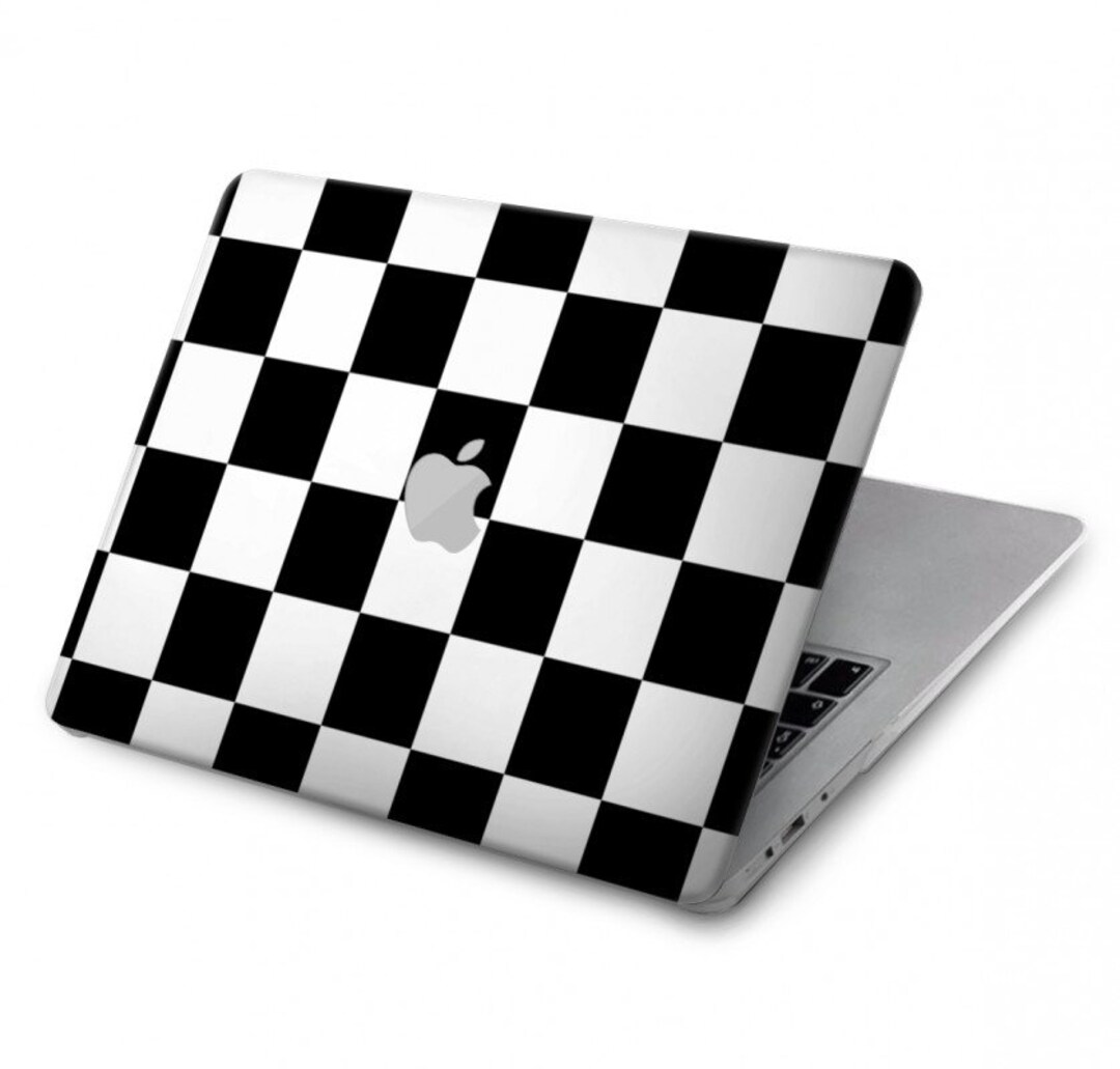 Black and White Check Chess Board Hard Case for MacBook Pro 13, MacBook ...