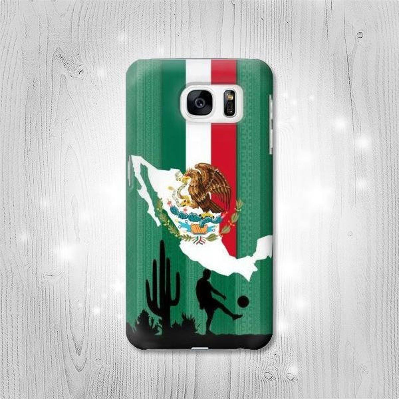 Mexico Football Soccer Map Flag Hard & Leather Flip Case - Etsy