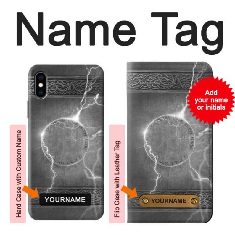 Thor Thunder Strike Hammer Hard & Leather Flip Case Huawei P40 | Etsy