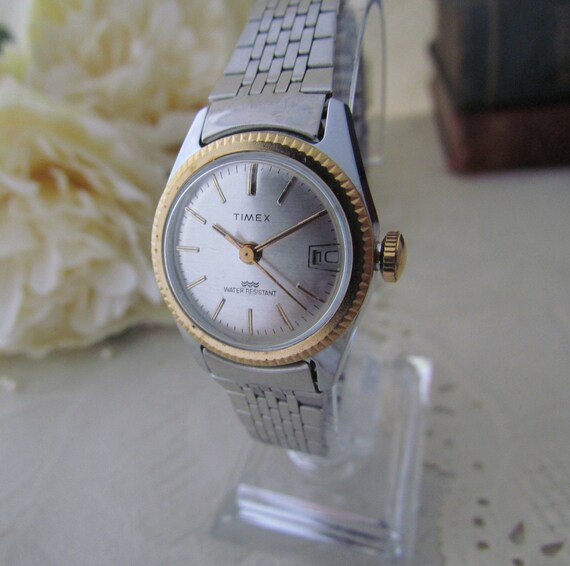 Retro 1984 Timex 'Sprite' Ladies Stainless Steel 2-To… - Gem