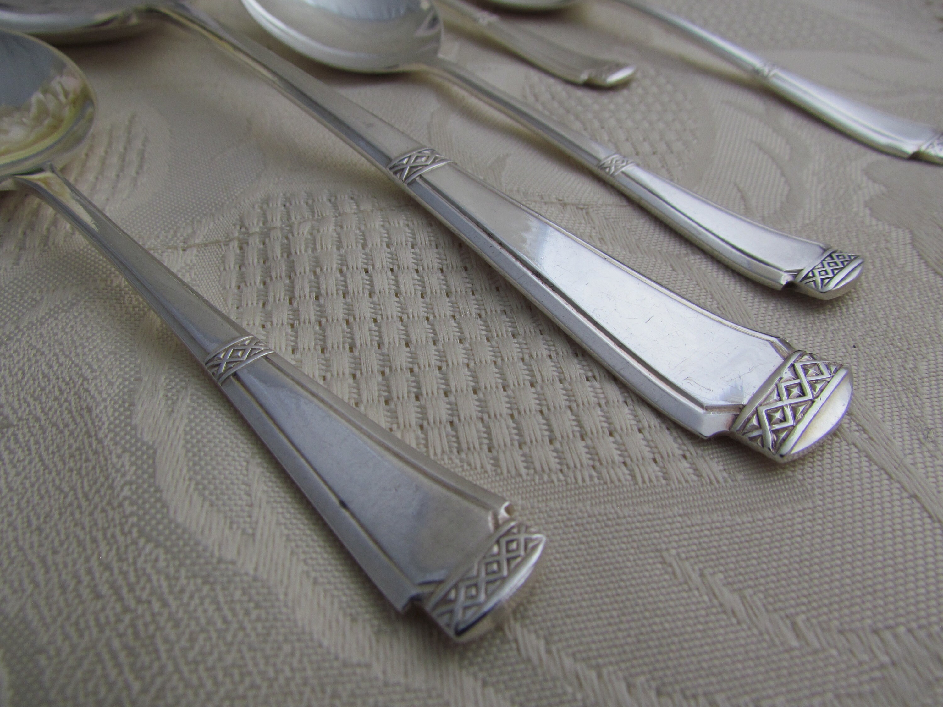 Vintage Silver Plated Dessert Spoon Set 6 Fruit, Dessert or Trifle ...