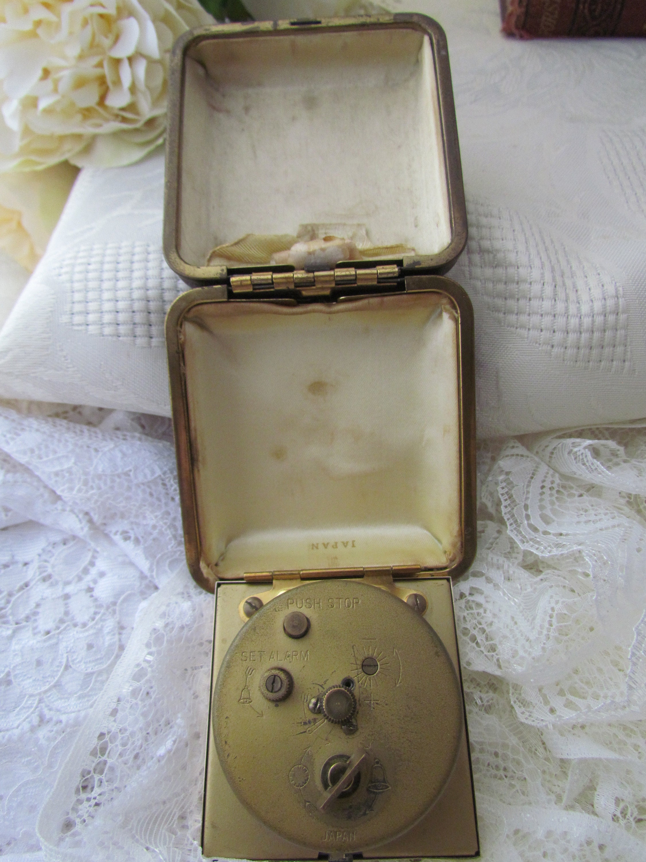 Vintage Seiko Travel Alarm Clock - Hand Wound Mechanical Movement ...