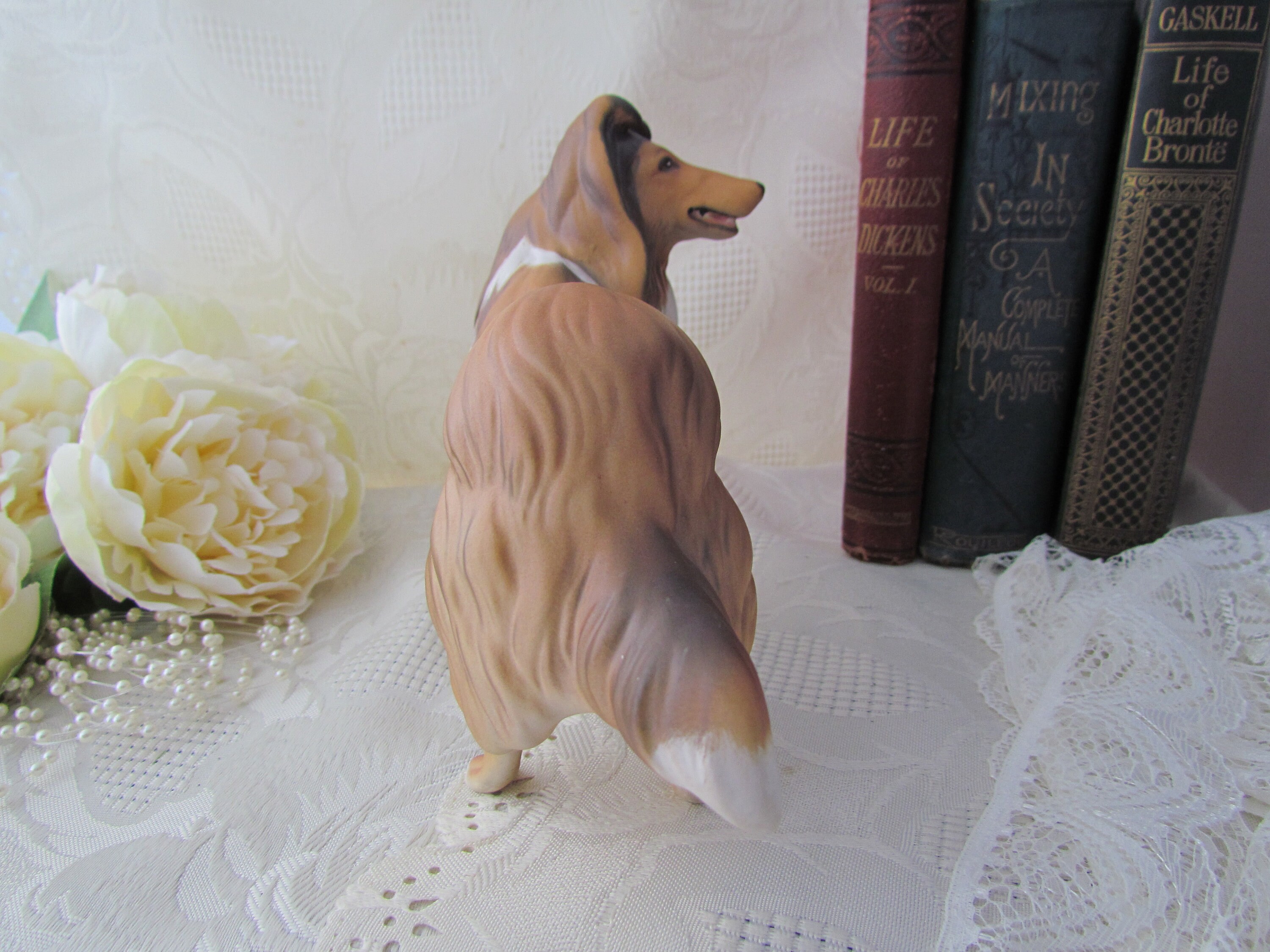 Vintage Beswick Rough Collie Figurine - Matte Finish - Model Number ...