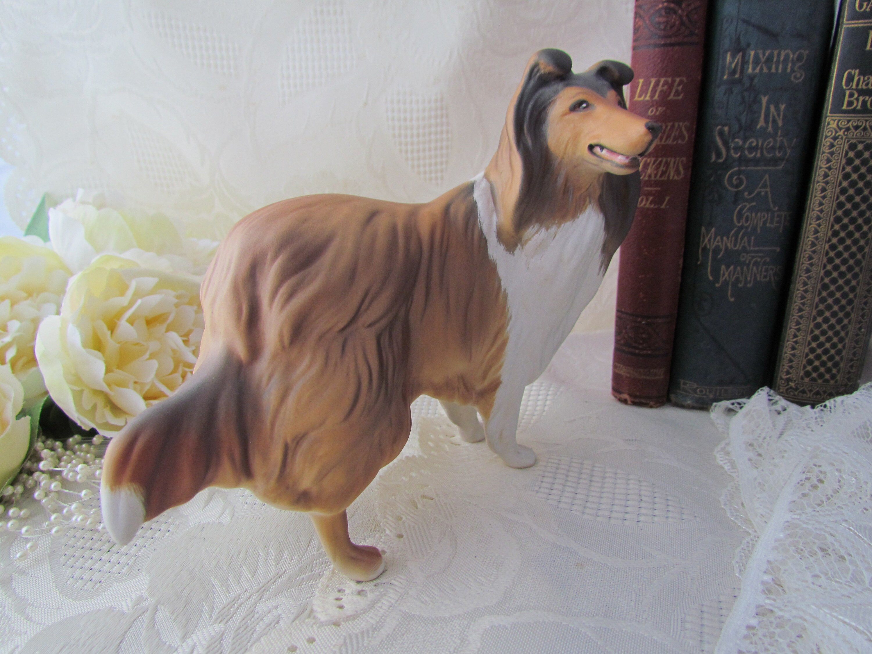 Vintage Beswick Rough Collie Figurine - Matte Finish - Model Number ...