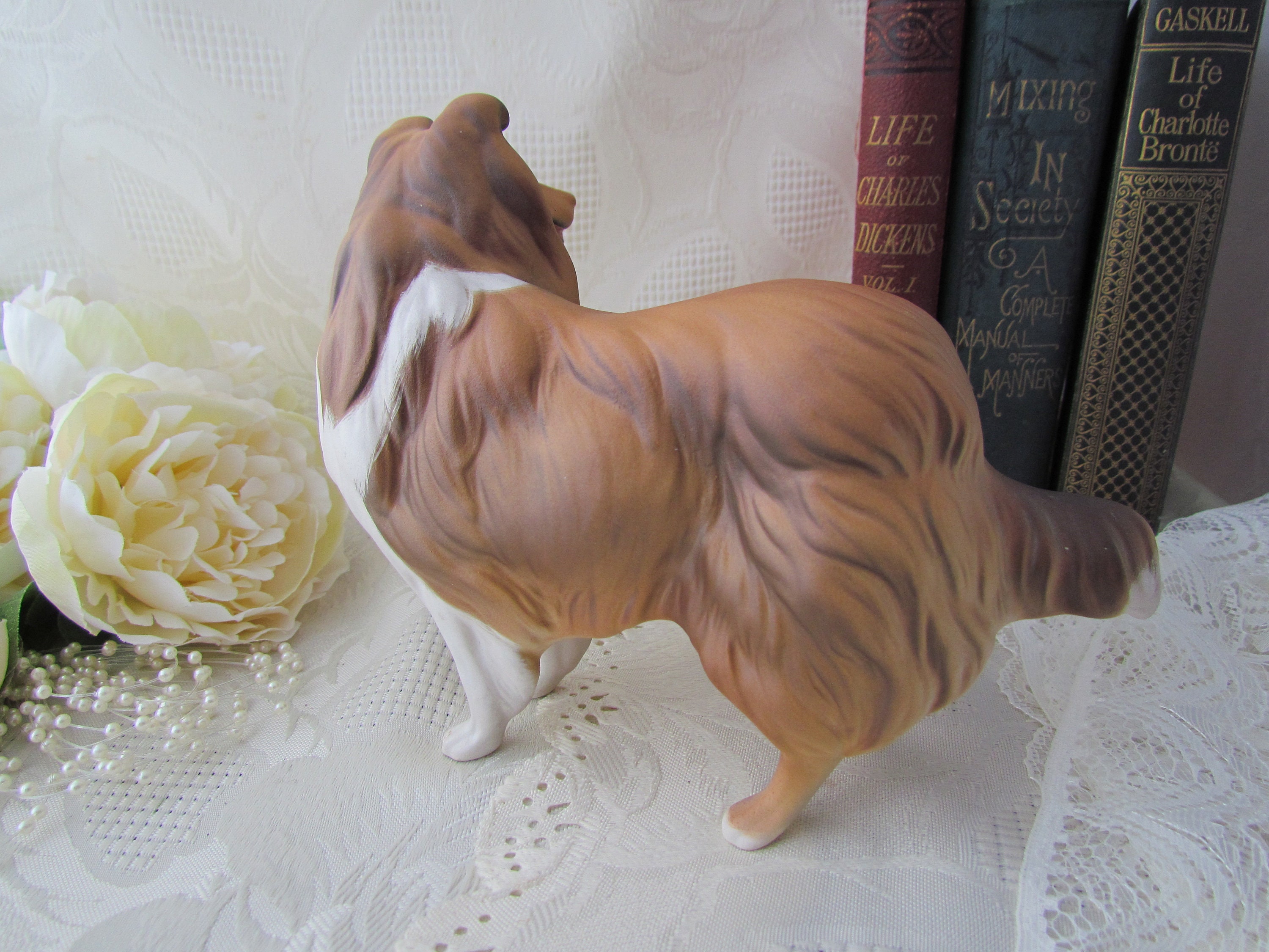 Vintage Beswick Rough Collie Figurine - Matte Finish - Model Number ...