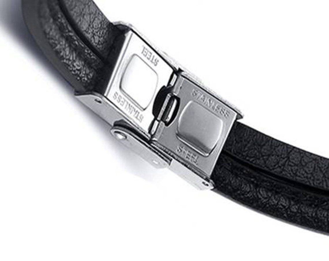 Men's Leather Bracelet, Adjustable Bracelet, Engraved Bracelet, Hebrew ...