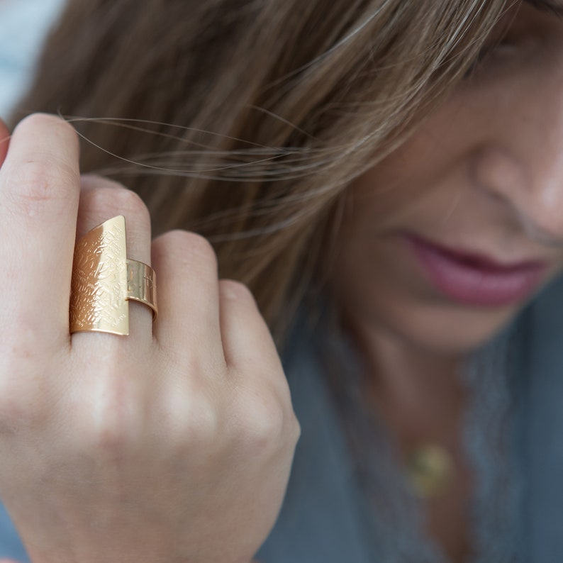 Custom Statement Ring Unique Gold Ring Love Ring Jewish Ring Hebrew Ring Israeli Jewelry Jewish ...