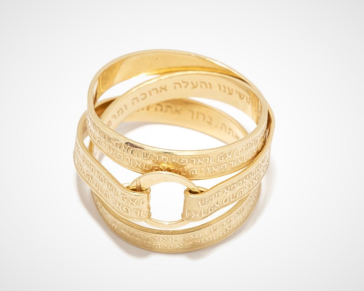 Spiritual Ring Kabbalah Ring Jewish Ring Hebrew Gold Ring | Etsy