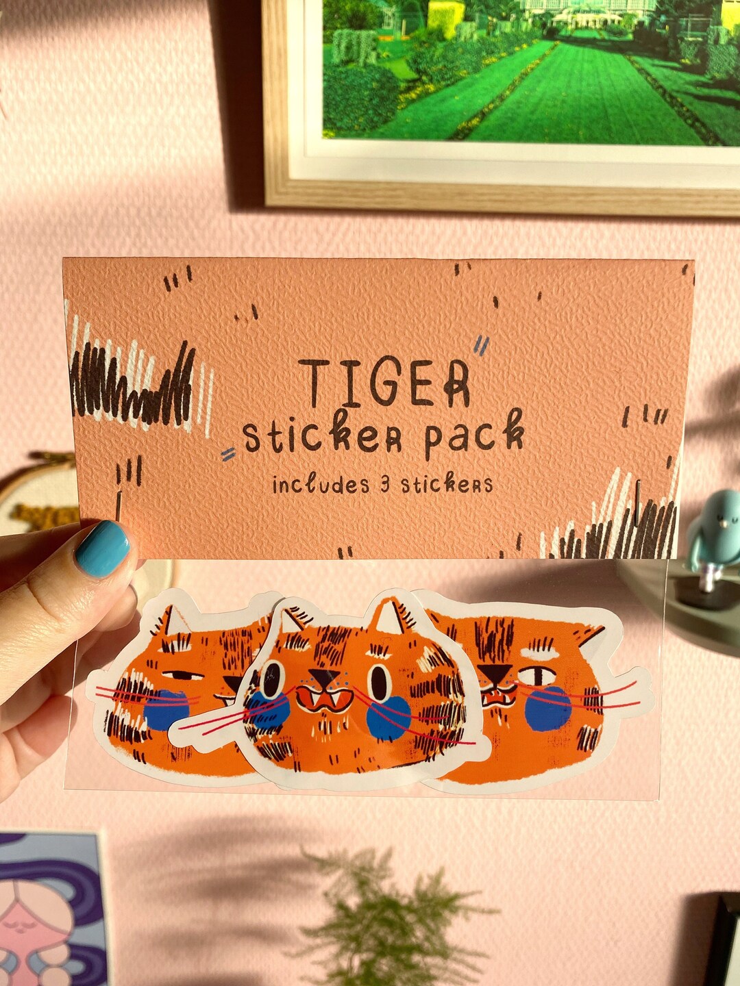 Tiger Sticker Pack / Cute Animal Stickers - Etsy