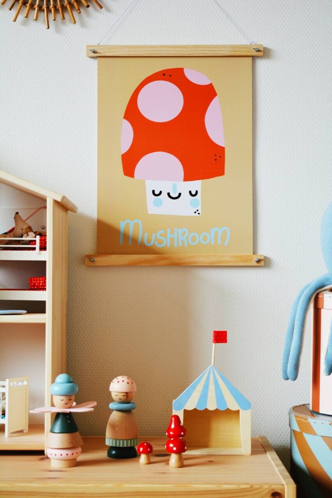 Mushroom A3 Poster / Kids Decor / Colorful Home / Playroom - Etsy