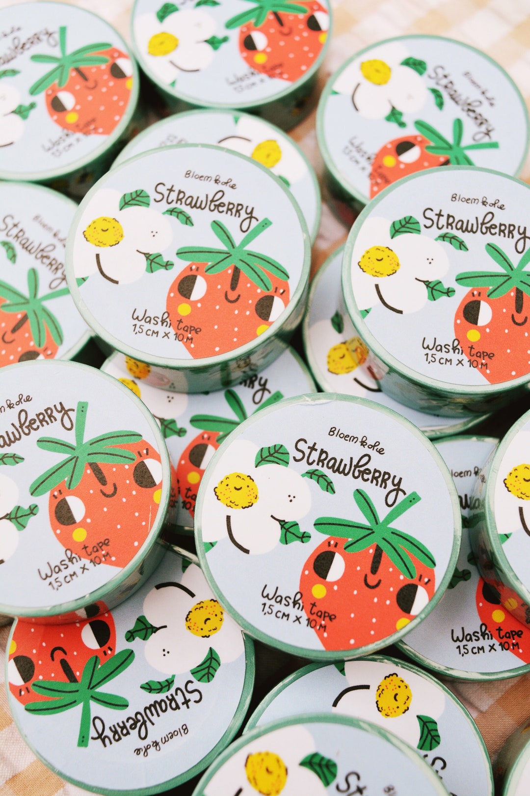 Strawberry Washi Tape | Deco Animal Tape | Kawaii Bullet Journal Tape ...