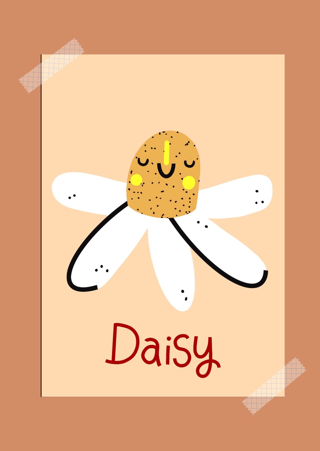 Daisy A3 Poster/ Kids Decor / Colorful Home / Playroom - Etsy